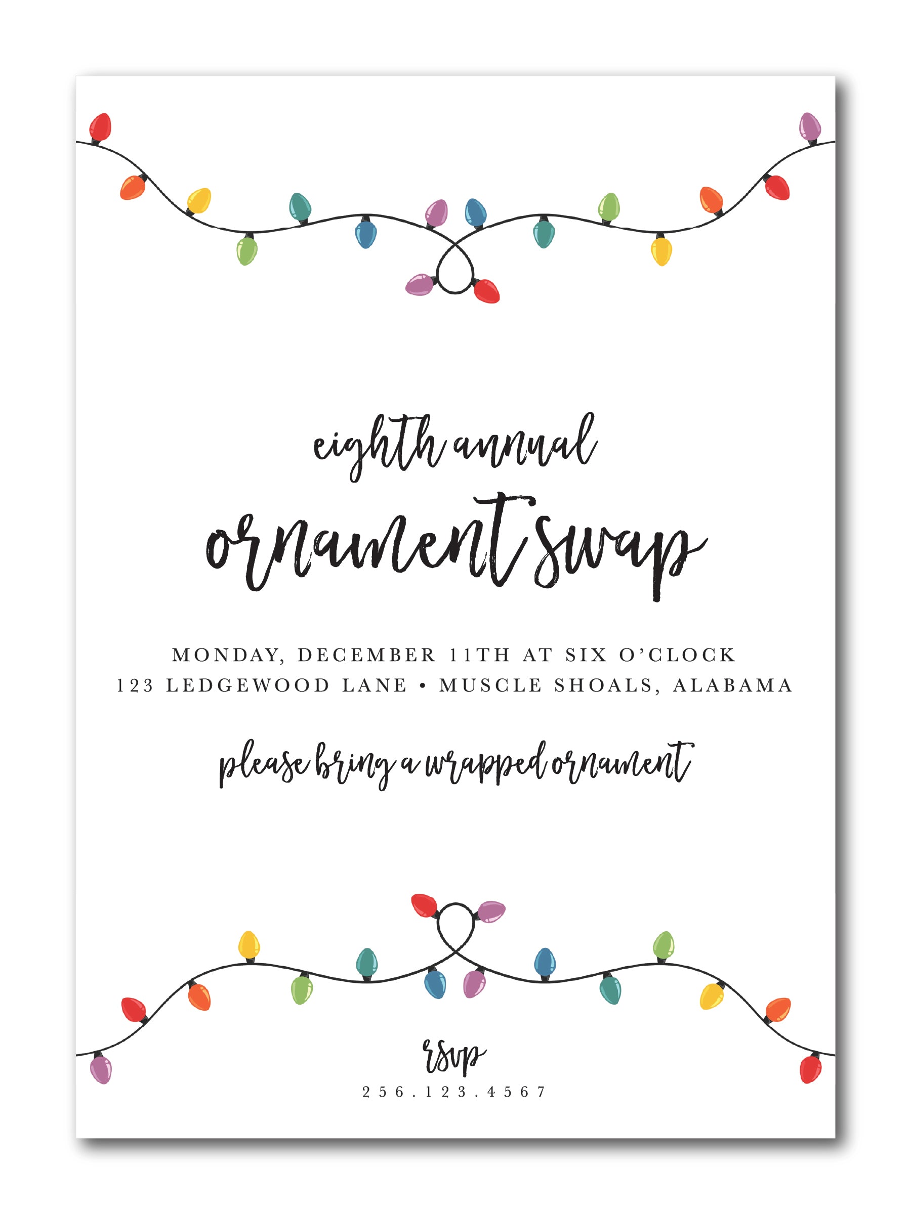 The Christmas Lights Christmas Party Invitation – Ledgewood Fine Stationery