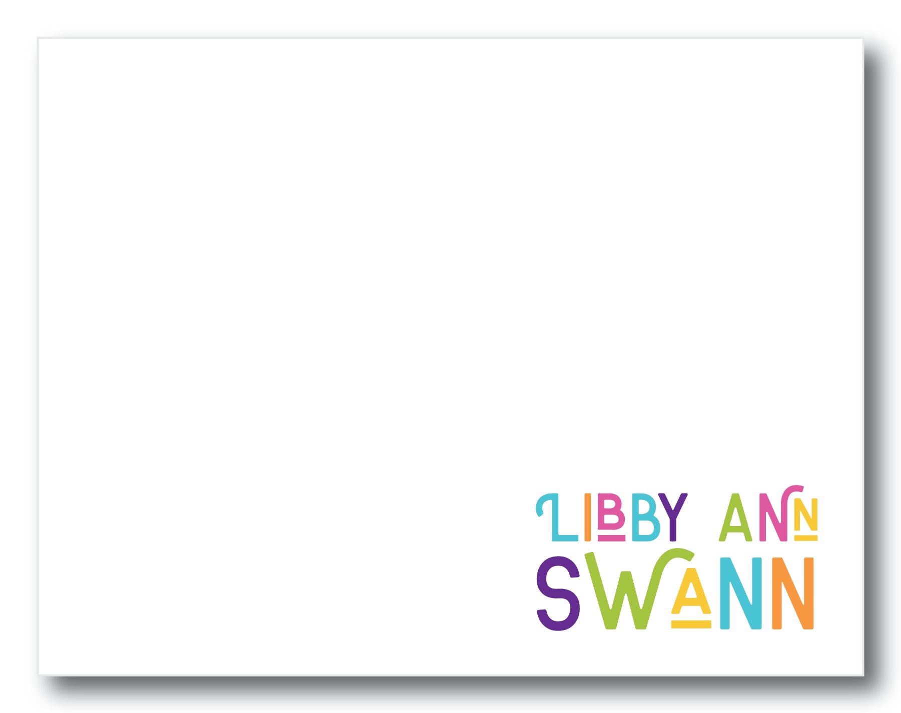 The Libby Ann III Flat Note Card – Ledgewood Fine Stationery